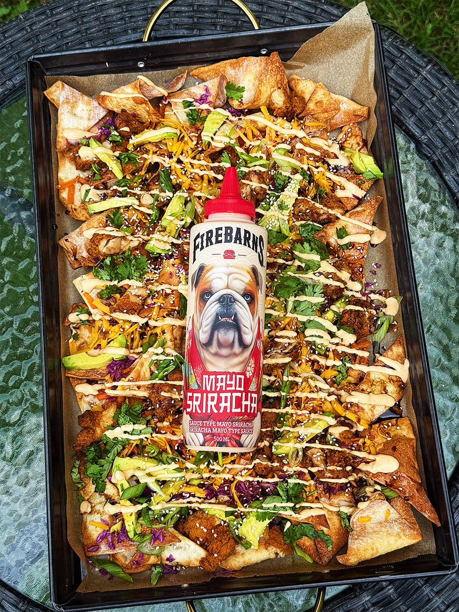 Nachos Asiatiques au Poulet Frit à la Mayo Sriracha – Les sauces Firebarns